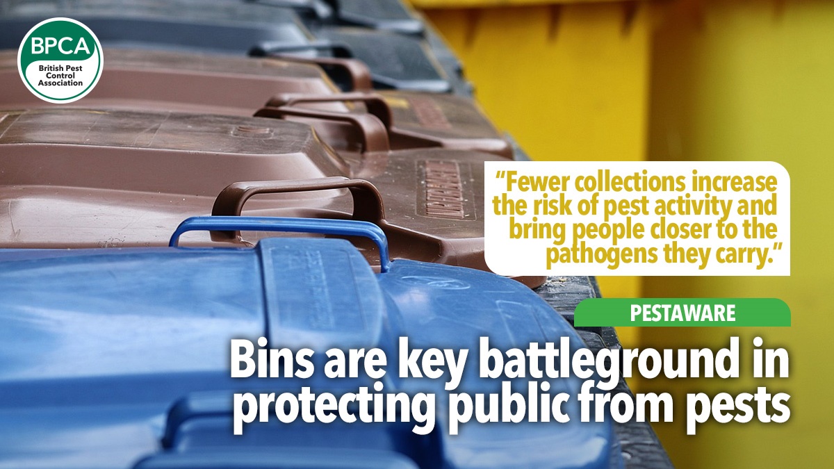 Bins are key battleground in protecting public from pests, says BPCA