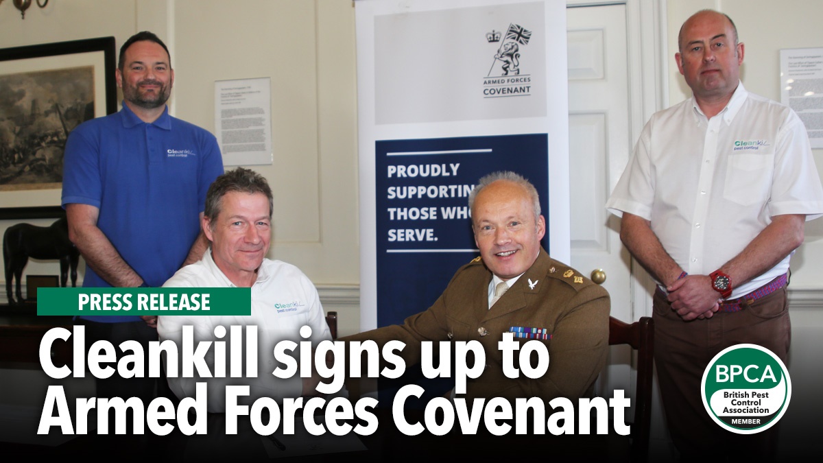 Cleankill signs up to Armed Forces Covenant